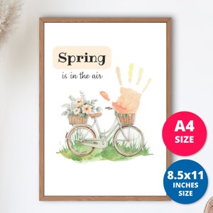 Spring Handprint Art Bundle, Flower Handprint Bouquet Printables ...