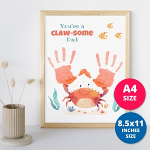 Fathers Day Handprint Printable Craft, Fathers Day Handprint Art, DIY ...