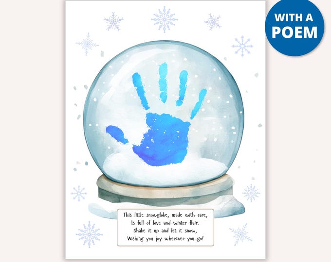 Snowman Handprint Poem, Winter Craft for Kids, Baby Kid Handprint Art ...