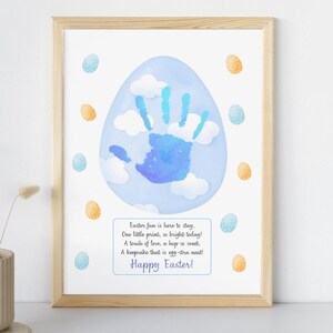 Easter Handprint Art Craft, Easter Egg, Spring Handprint, Footprint DIY ...