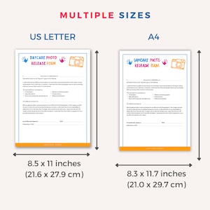 Daycare Photo Release Form, Home Daycare Forms, Childcare Forms ...