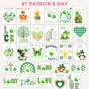 Spring Handprint Art Bundle, Flower Handprint Bouquet Printables ...