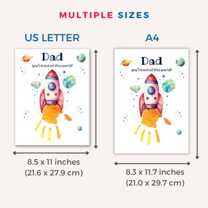 Fathers Day Printable Handprint Craft, Fathers Day Handprint Art DIY ...