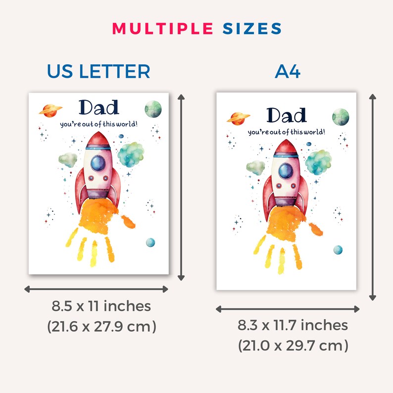 Fathers Day Printable Handprint Craft, Fathers Day Handprint Art DIY ...