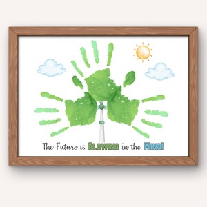 Earth Day Handprint Art Craft, Printable Earth Day Craft Activity for ...