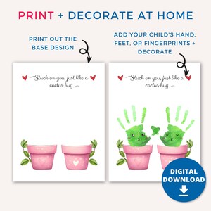 Valentine Day Handprint Printable Craft, Valentines Day Craft Activity ...
