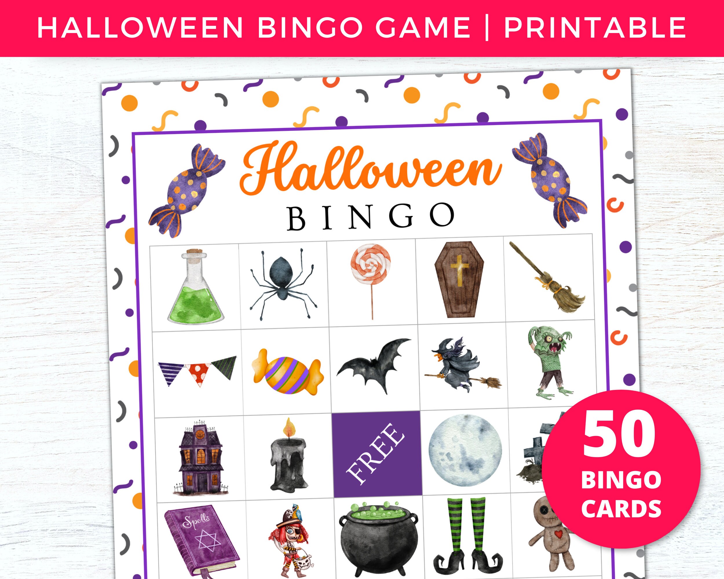 Halloween Bingo Halloween Party Game Fall Bingo Printable - Etsy