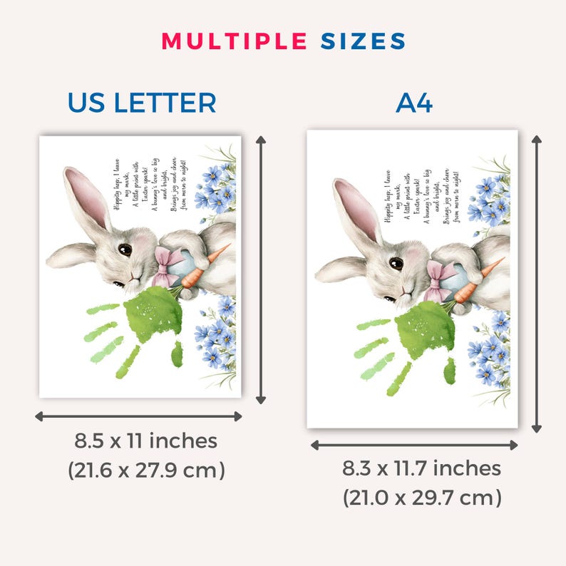 Easter Handprint Art Craft, Easter Bunny Spring Handprint, DIY ...