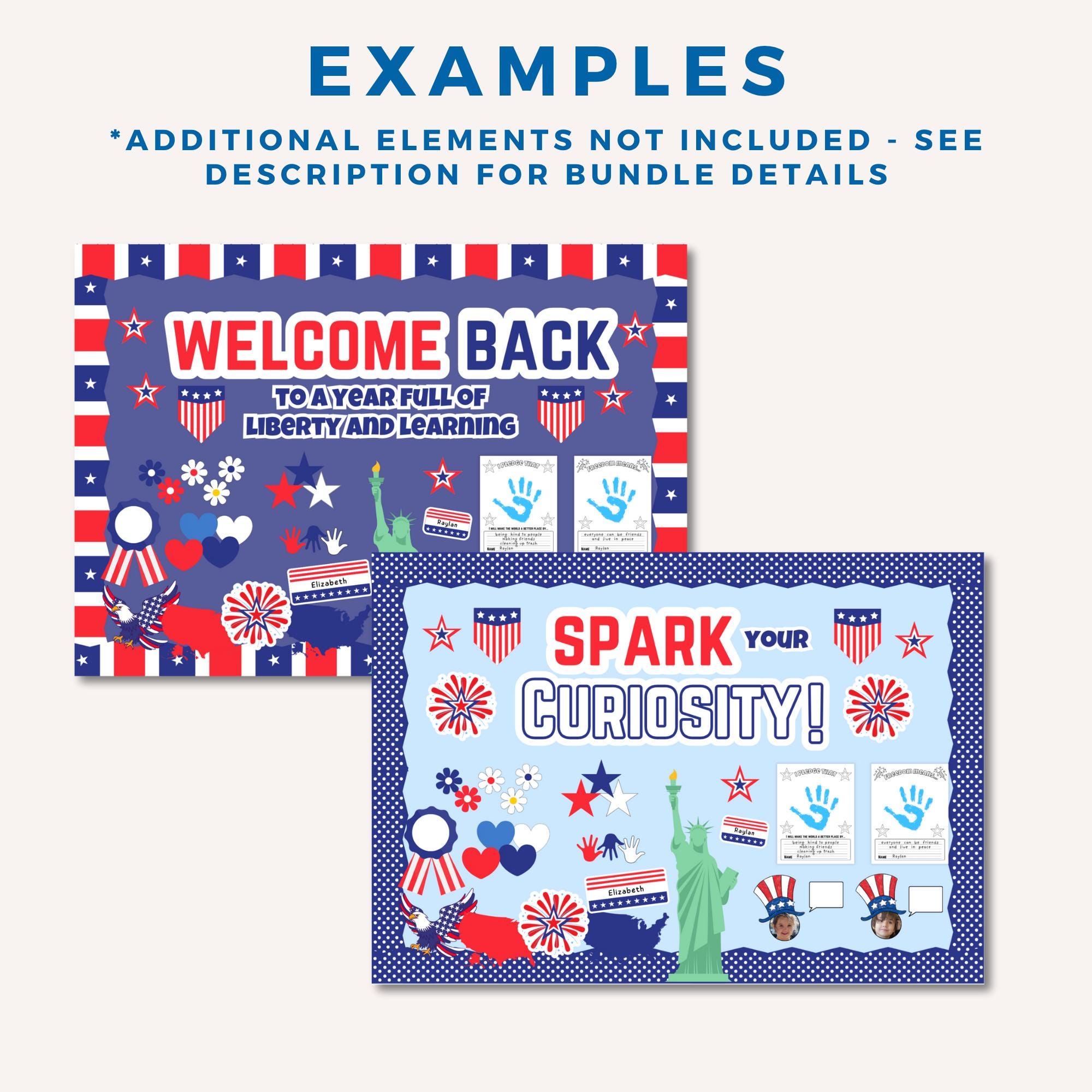 Classroom Bulletin Board Borders, Patriotic Red White Blue Classroom ...