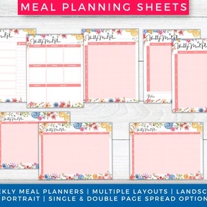 Meal Planner & Recipe Book Printables for Pantry Organization, Recipe ...