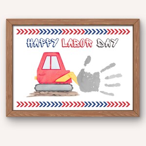 Labor Day Handprint Printable Craft, Labor Day Handprint Art, Patriotic ...