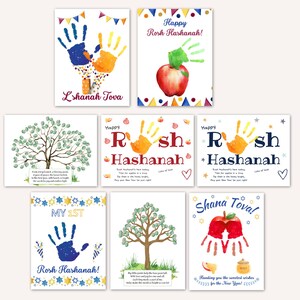 Rosh Hashanah Handprint Craft Bundle, Rosh Hashanah Printable Jewish ...