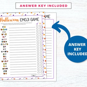 Halloween Emoji Game Puzzle, Halloween Printable Party Games ...