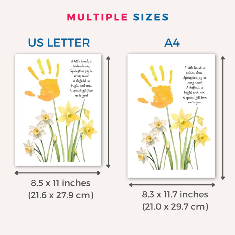 Easter Handprint Art Craft, Easter Flower Bouquet, Spring Handprint ...