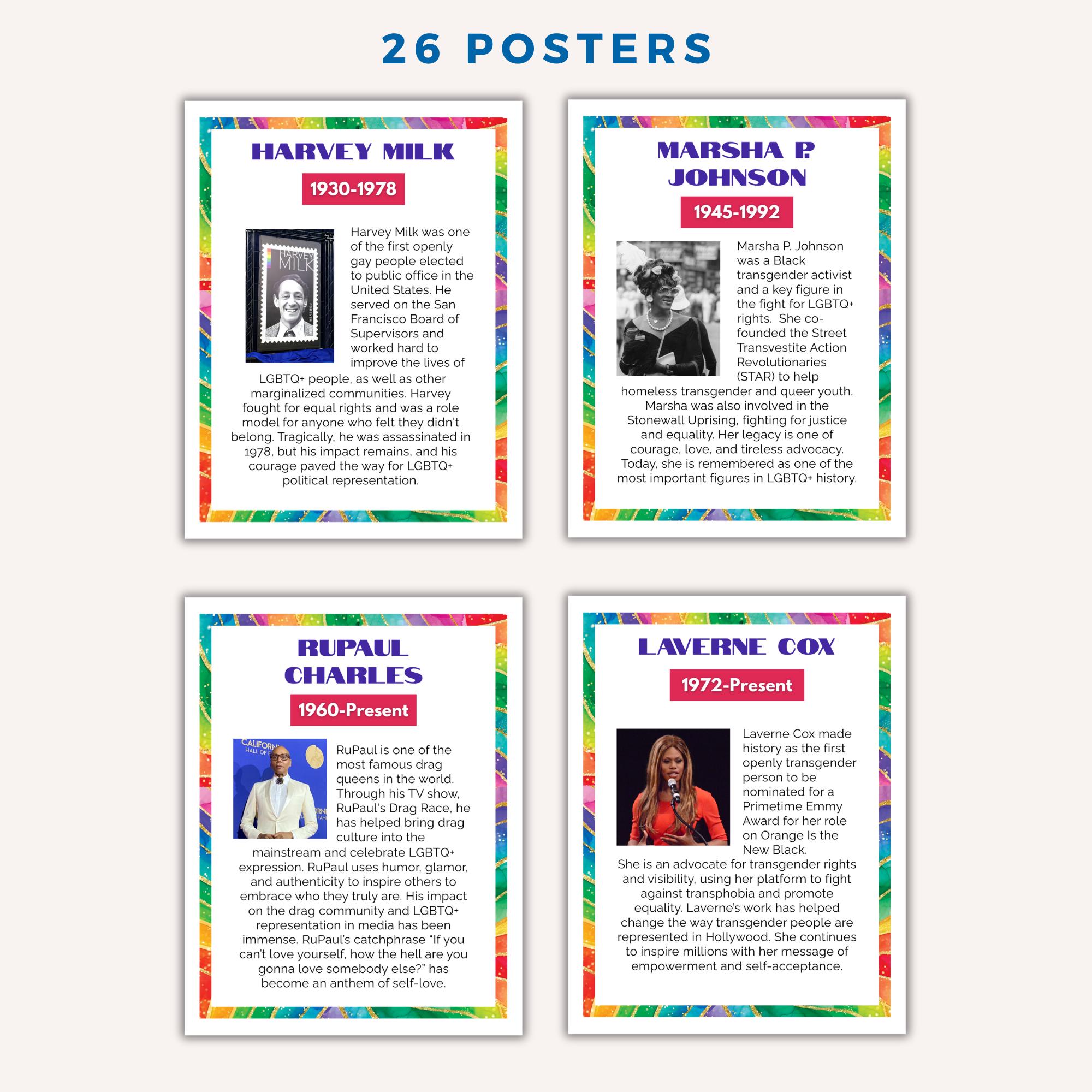 Pride Month Posters, LGBTQ+ History Month, Printable Bulletin Board ...