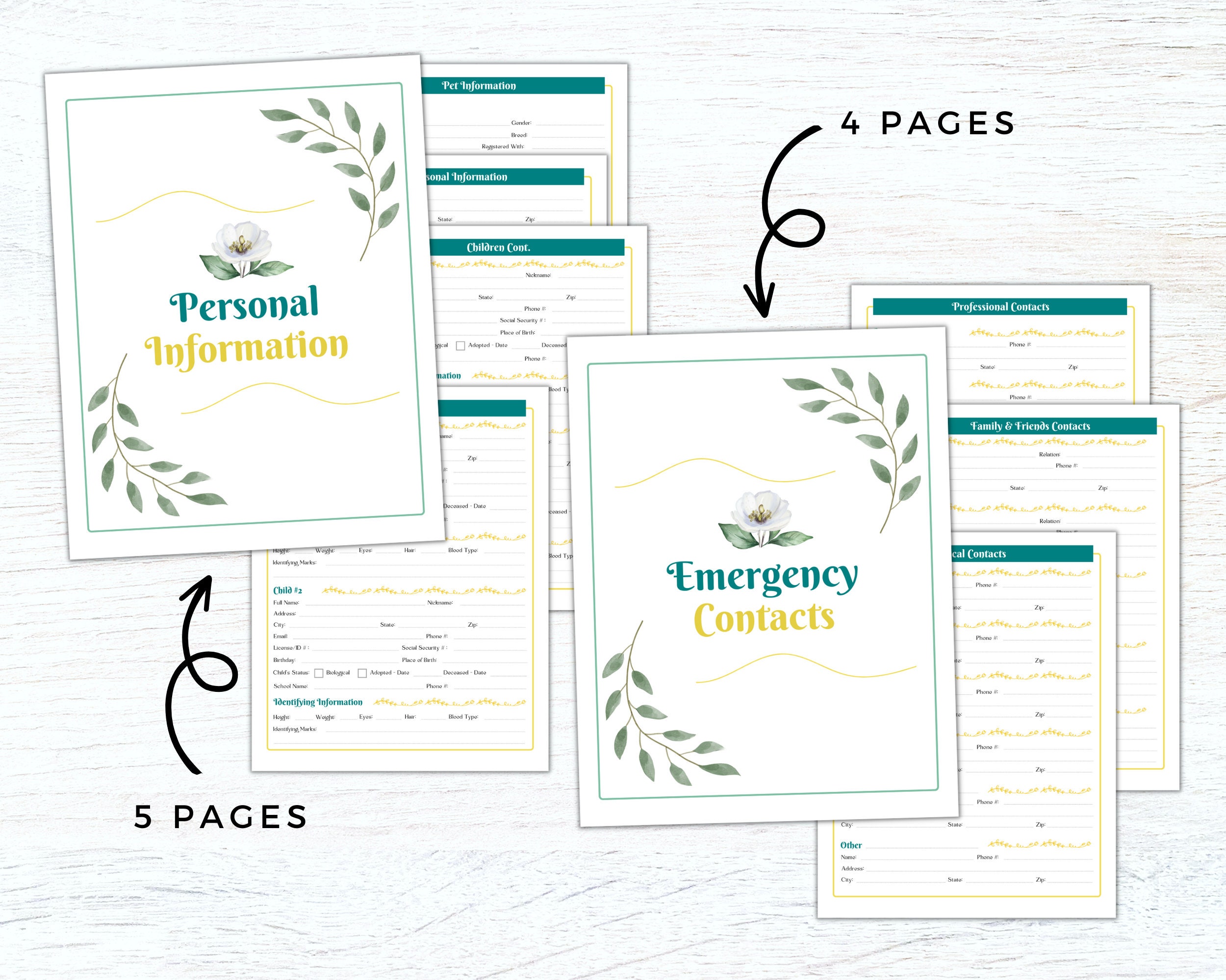 Fillable Family in Case of Emergency Binder Printable, Death Binder ...