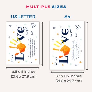 Love Handprint Art Printable Craft, Valentines Day Handprint Craft ...