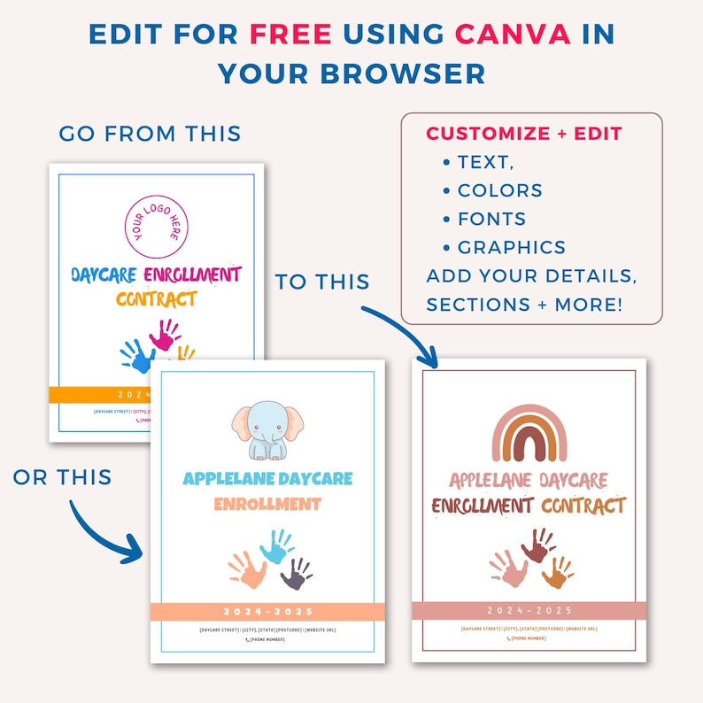 Daycare Starter Kit, Daycare Forms, Daycare Contract Template ...