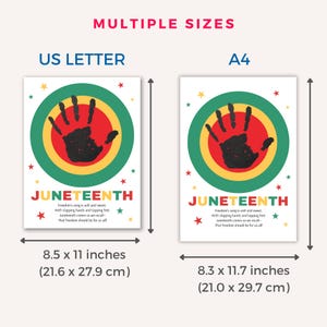 Juneteenth Handprint Printable Craft, Juneteenth Handprint Art, June ...