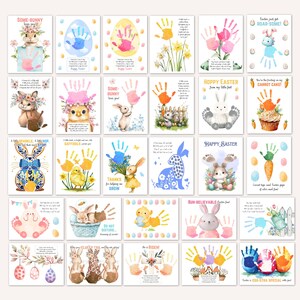 90 Easter Handprint Art Bundle, Easter Bunny Handprint Craft for Kids ...
