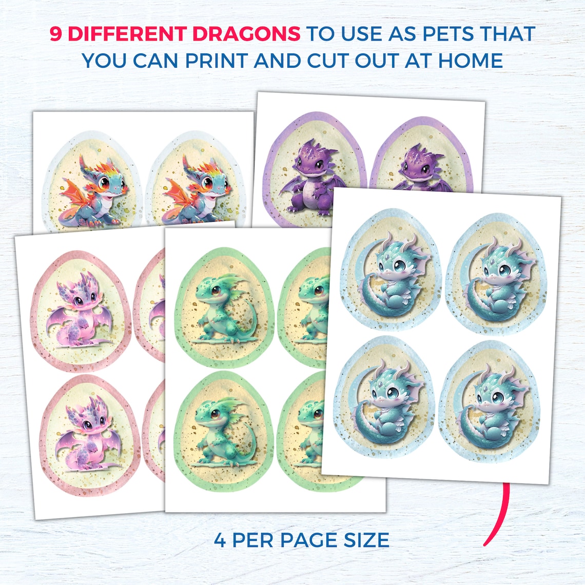 Adopt a Dragon Party Favors Printables, Pet Dragon Adoption Certificate ...
