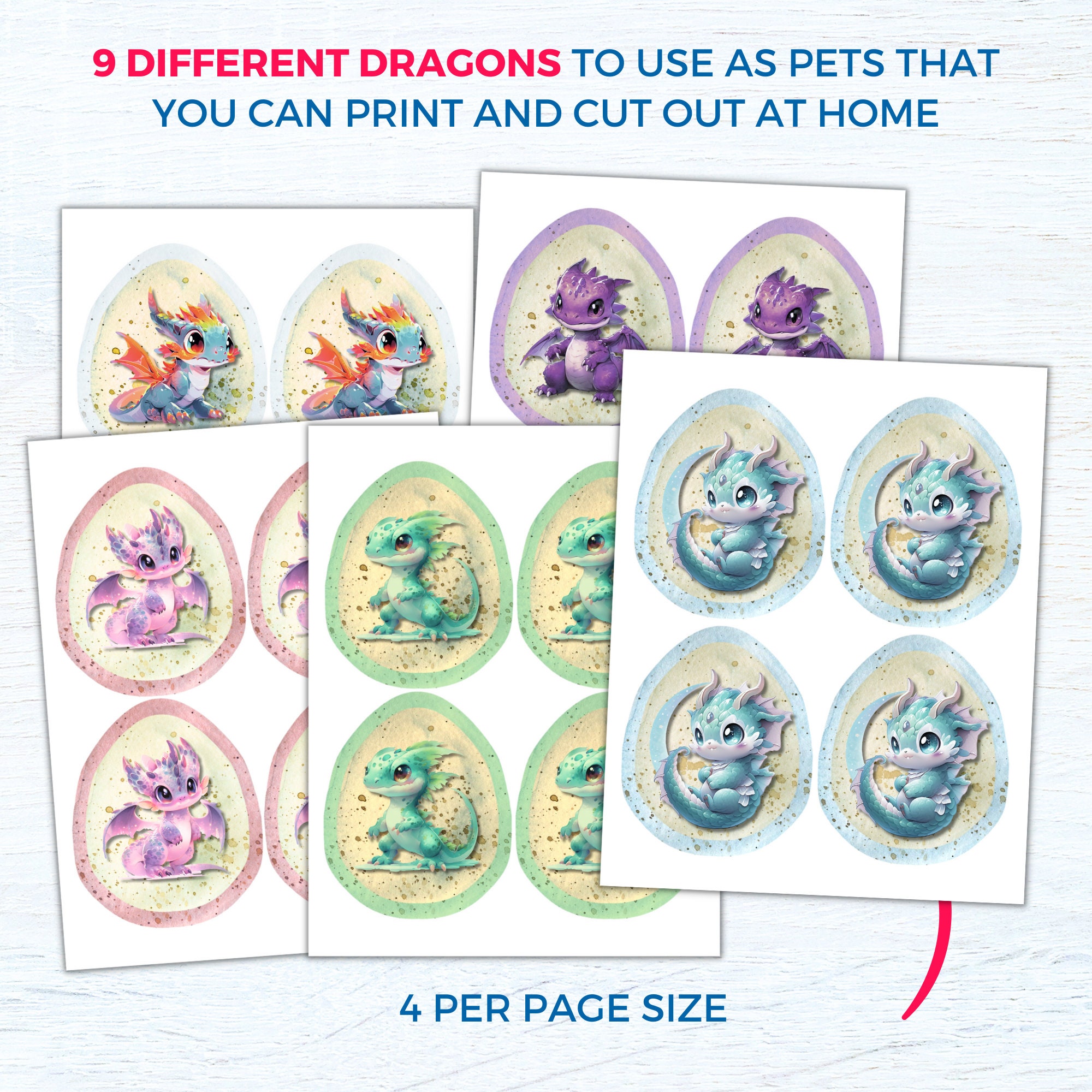 Adopt a Dragon Party Favors Printables, Pet Dragon Adoption Certificate ...