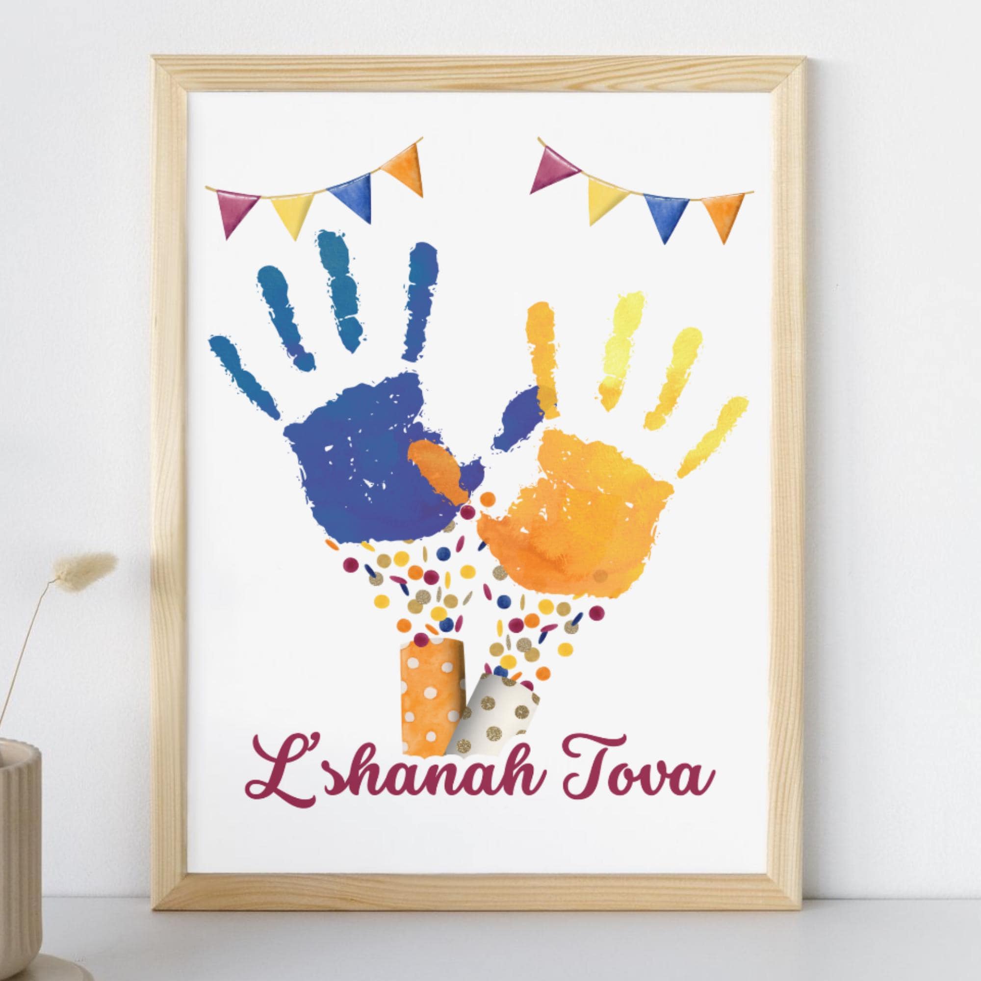 Rosh Hashanah Handprint Printable Craft, Shana Tova Handprint Art ...