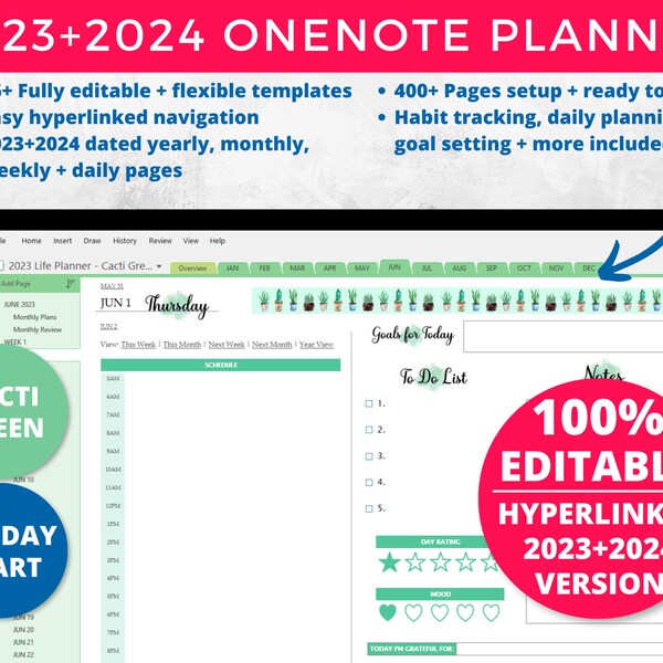 Digital Planner One Note - Etsy