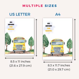 Back to School Handprint Printable Craft, Back to School Bus Handprint ...