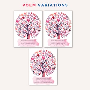 Printable Mothers Day Fingerprint Tree Wall Art, Thumbprint Handprint ...