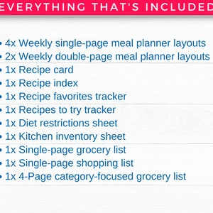 Meal Planner & Recipe Book Printables for Pantry Organization, Recipe ...