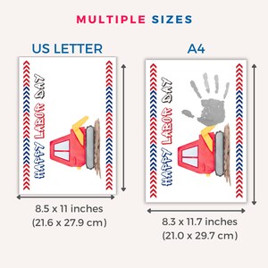 Labor Day Handprint Printable Craft, Labor Day Handprint Art, Patriotic ...