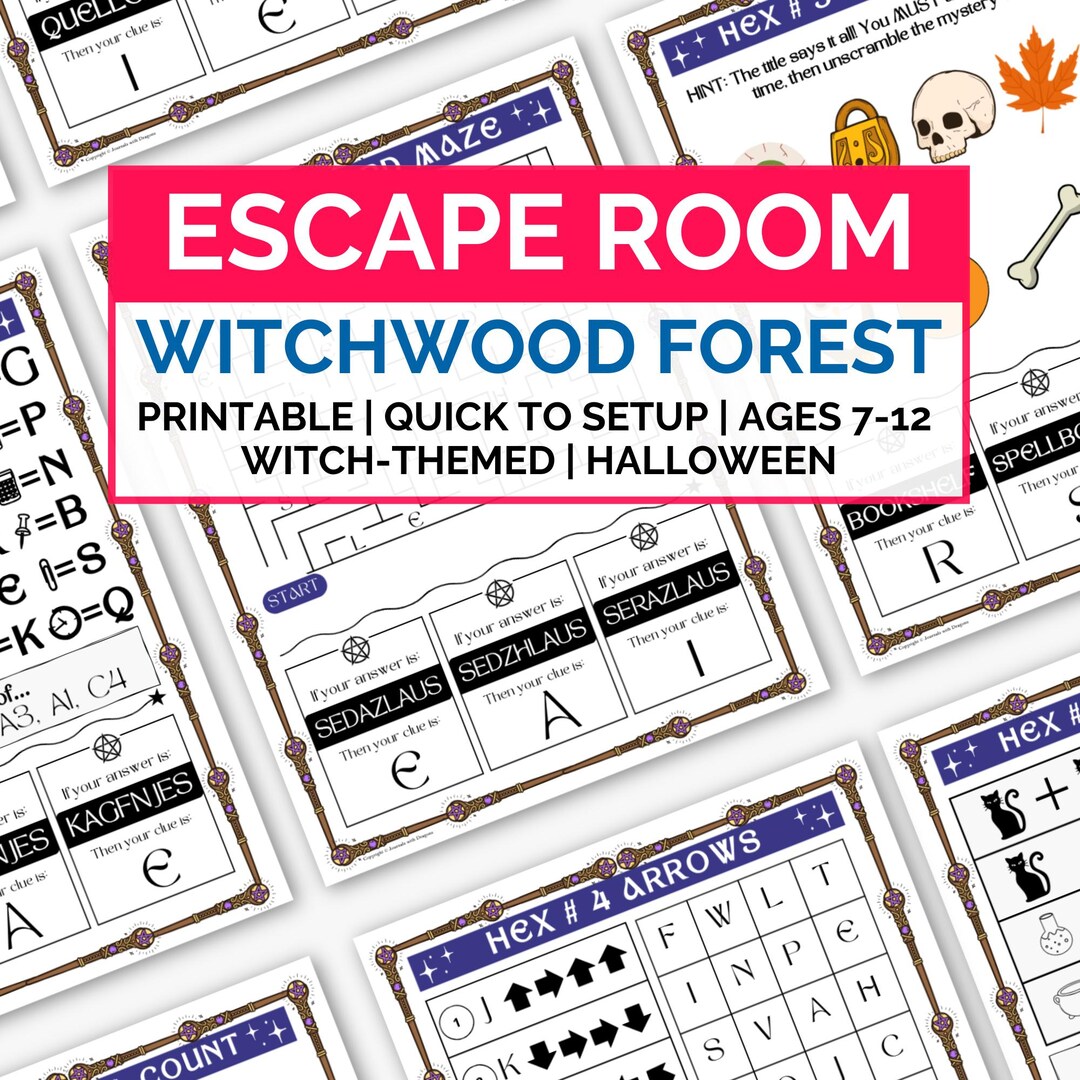 Halloween Escape Room for Kids, Printable Escape Room, Halloween ...