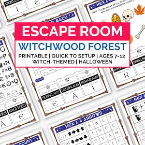 Halloween Escape Room for Kids, Printable Escape Room, Halloween ...