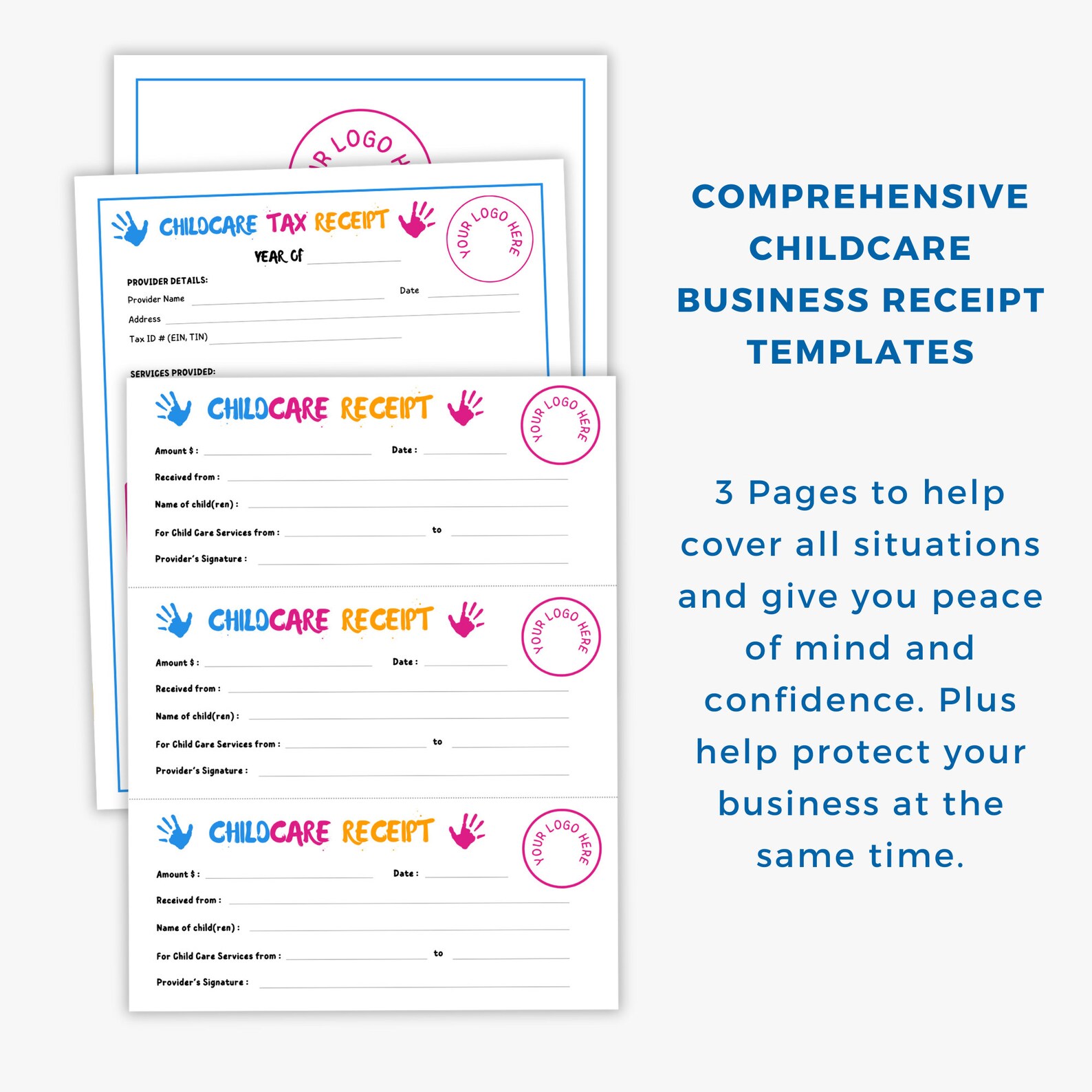 Editable Childcare Receipt Template, in Home Daycare Tax Receipt ...