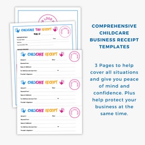 Editable Childcare Receipt Template, in Home Daycare Tax Receipt ...