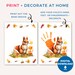 Squirrel Fall Handprint Art, Fall Handprint Craft Printable for Toddler ...