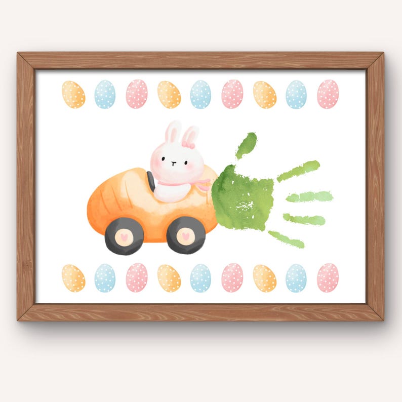 Easter Handprint Art, DIY Printable Craft for Kids, Toddler Keepsake ...