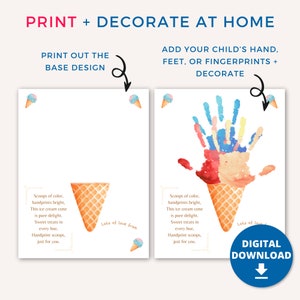 Summer Handprint Craft, Summer Handprint Art, Summer Crafts Handprint ...