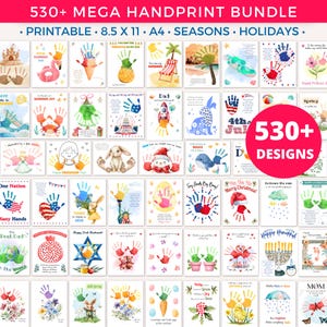 Mega Handprint Craft Bundle, Handprint Craft for Kids Toddler ...