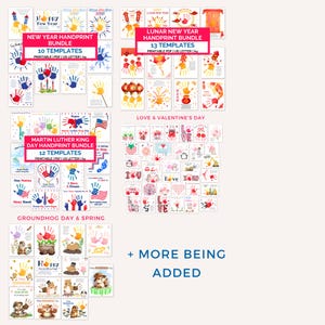 Mega Handprint Craft Bundle, Handprint Craft for Kids Toddler ...