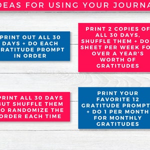 30 Day Gratitude Journal Printable Gratitude Journal Prompts, Gratitude ...