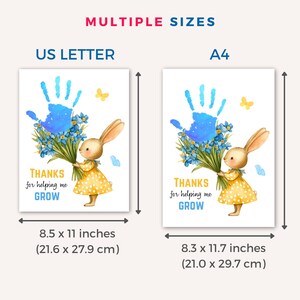 Easter Handprint Craft, Printable Easter Bunny Handprint Art for Kids ...