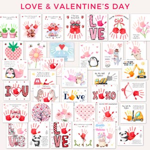 Spring Handprint Art Bundle, Flower Handprint Bouquet Printables ...