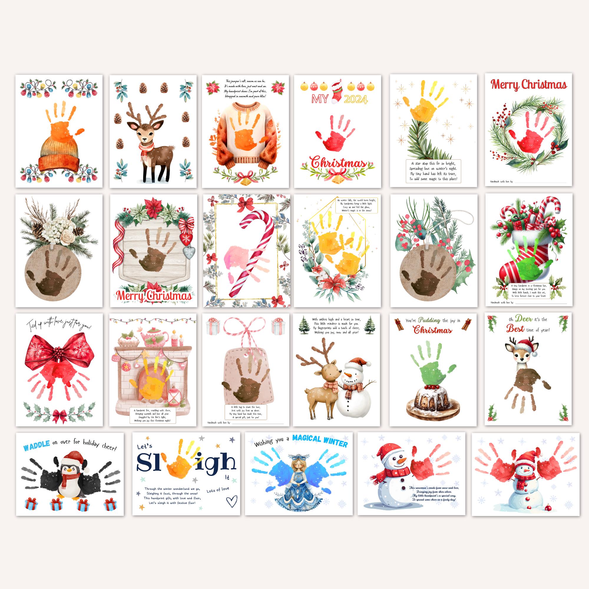 Winter Handprint Craft Bundle, Winter Handprint Art Printable for ...