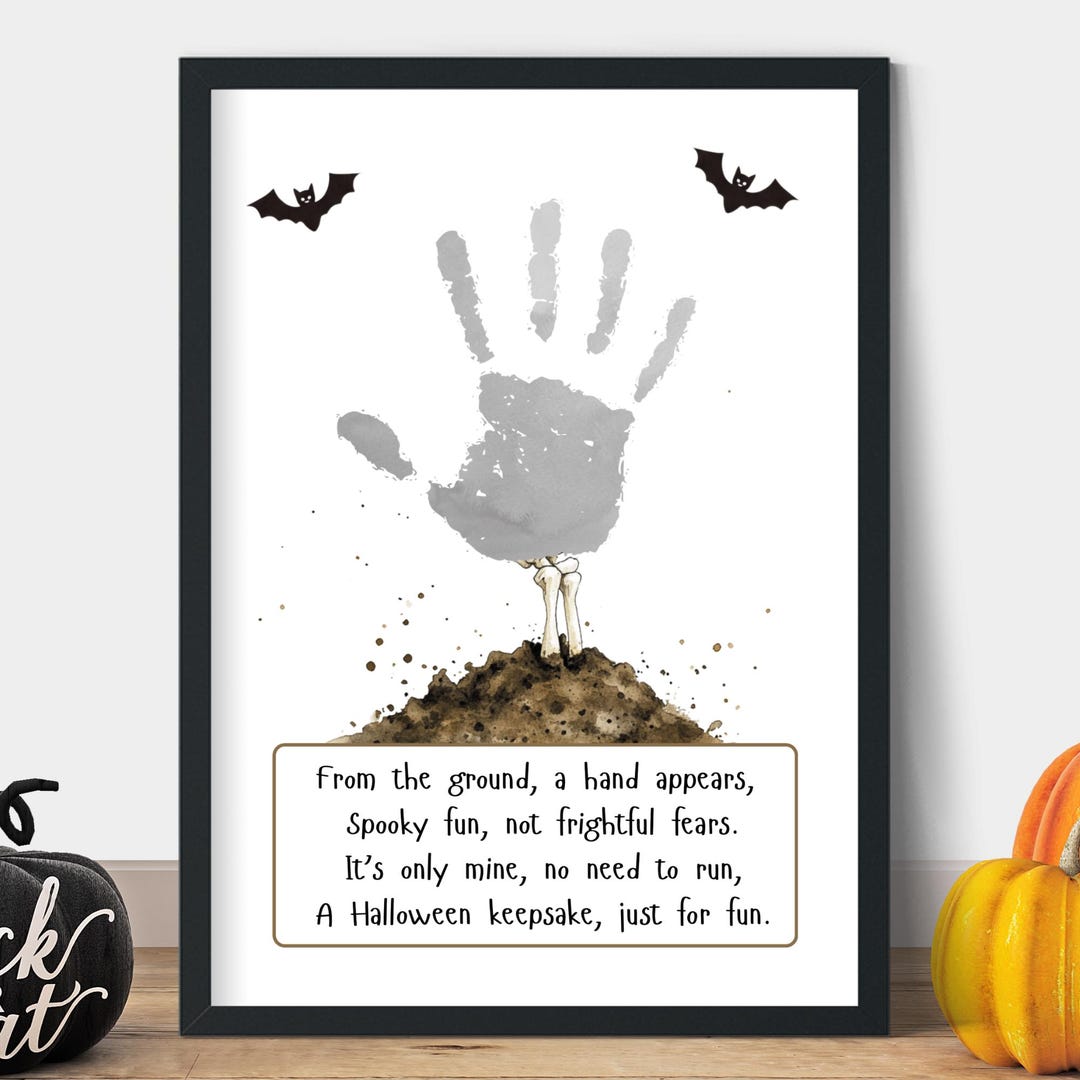 Halloween Handprint Art, Halloween Handprint Craft, Skeleton Handprint ...