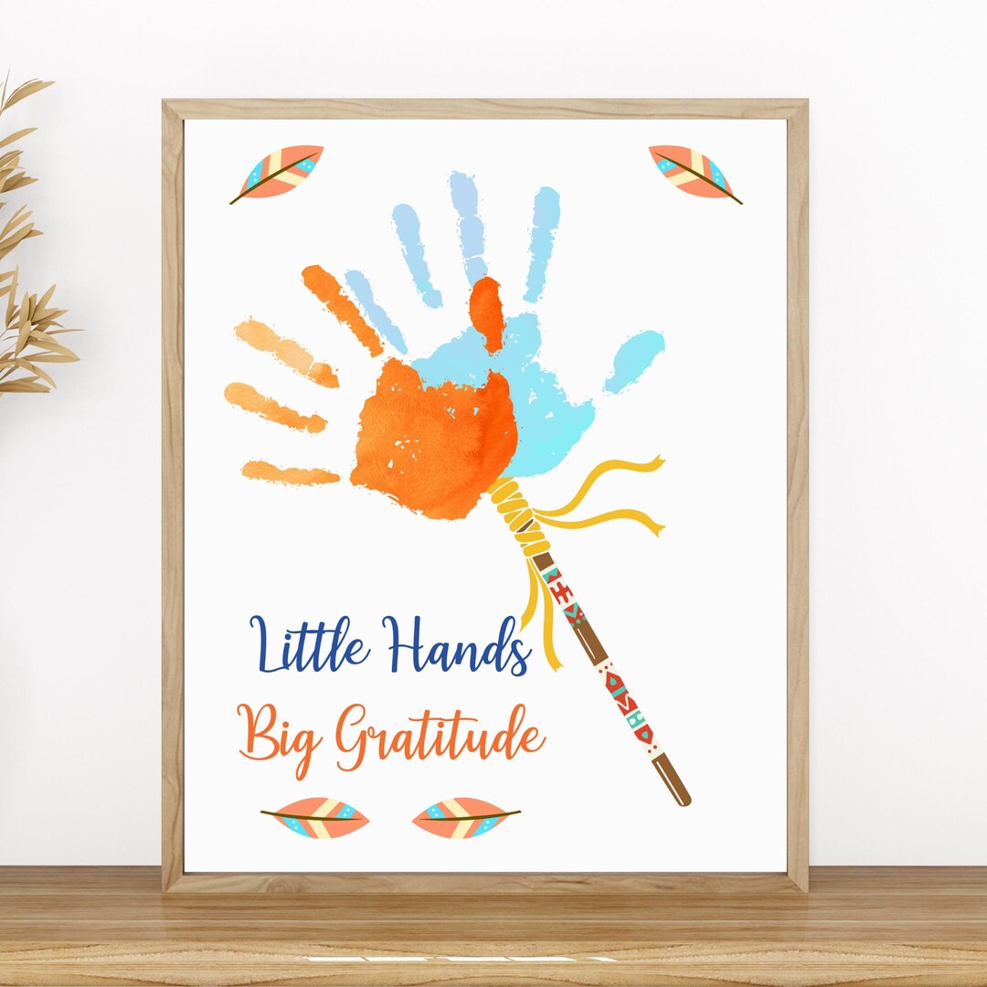 Native American Handprint Crafts Art for Kids, Native American Heritage ...