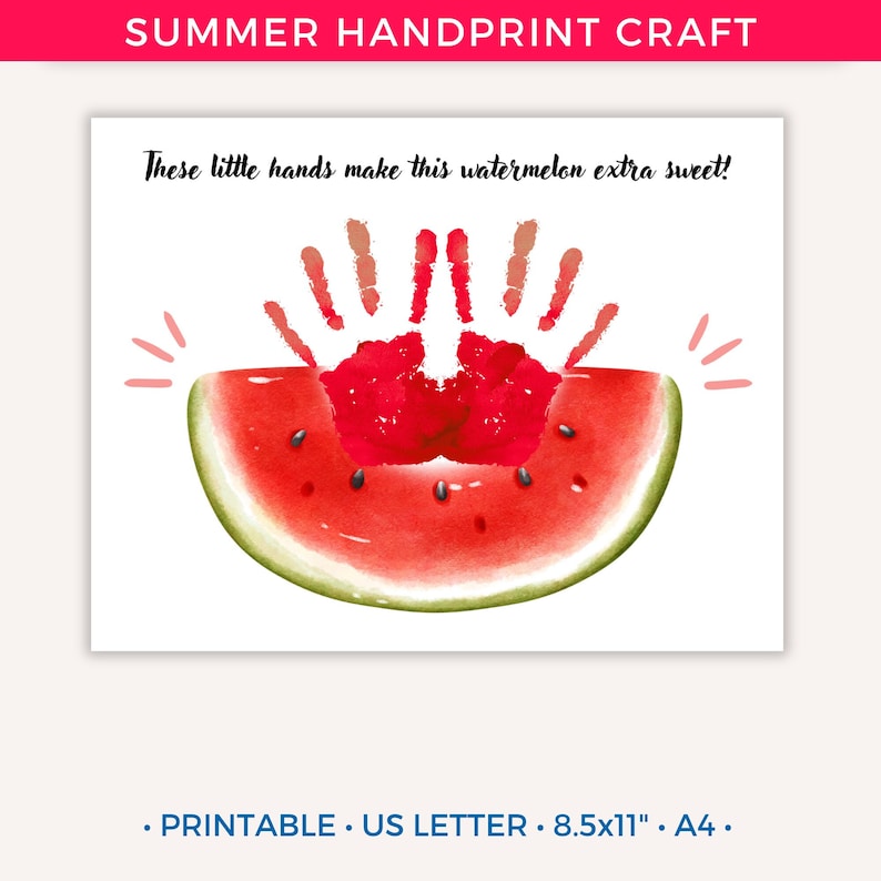 Summer Handprint Craft, Summer Handprint Art, Summer Crafts Handprint ...