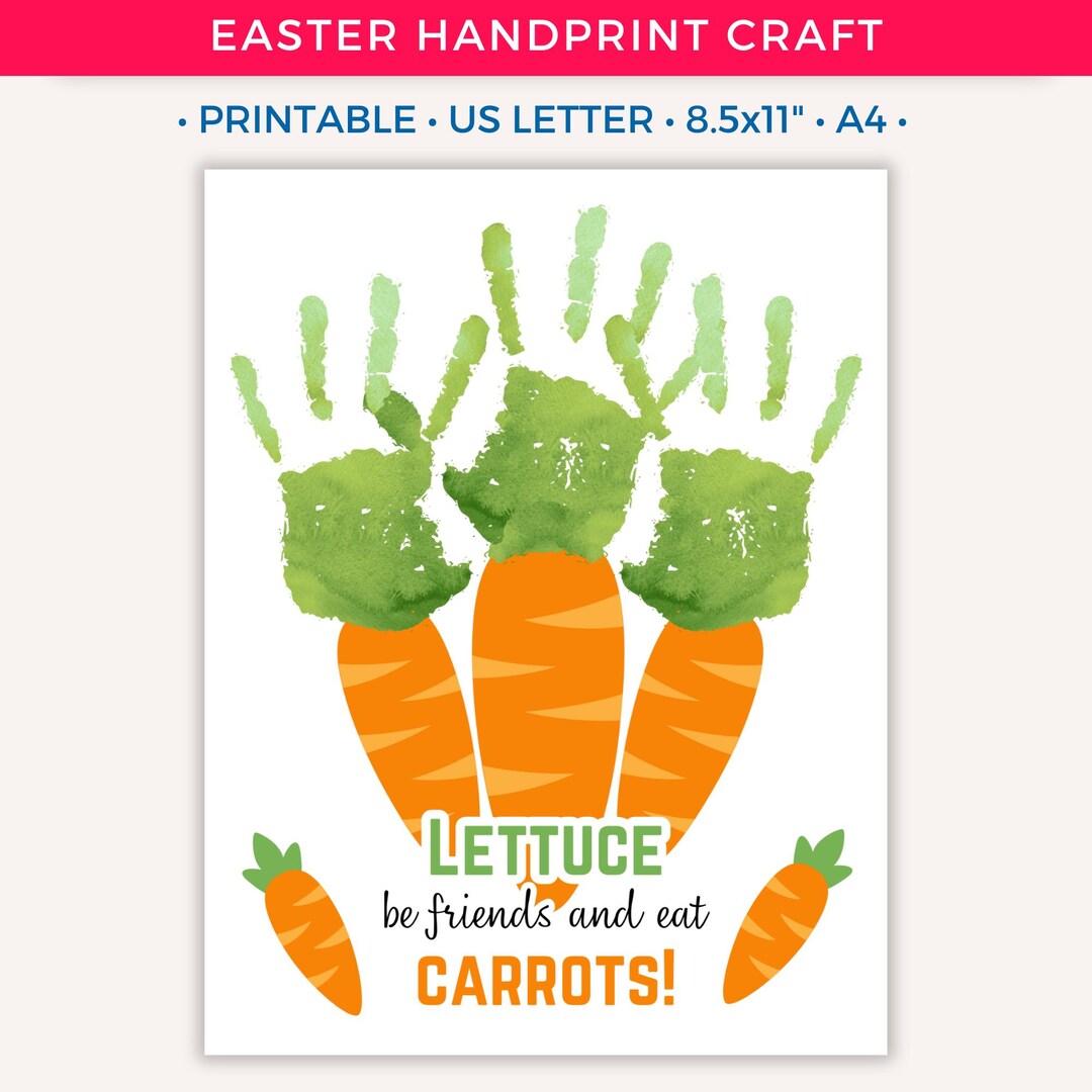 Easter Handprint Craft, Printable Easter Handprint Art for Kids Toddler ...