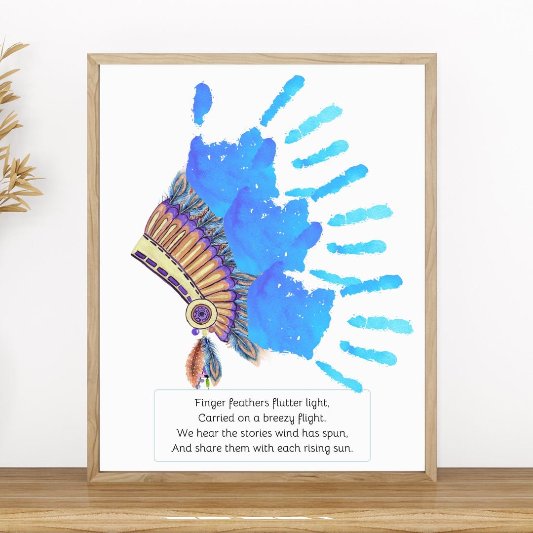 Native American Handprint Crafts Art for Kids, Native American Heritage ...